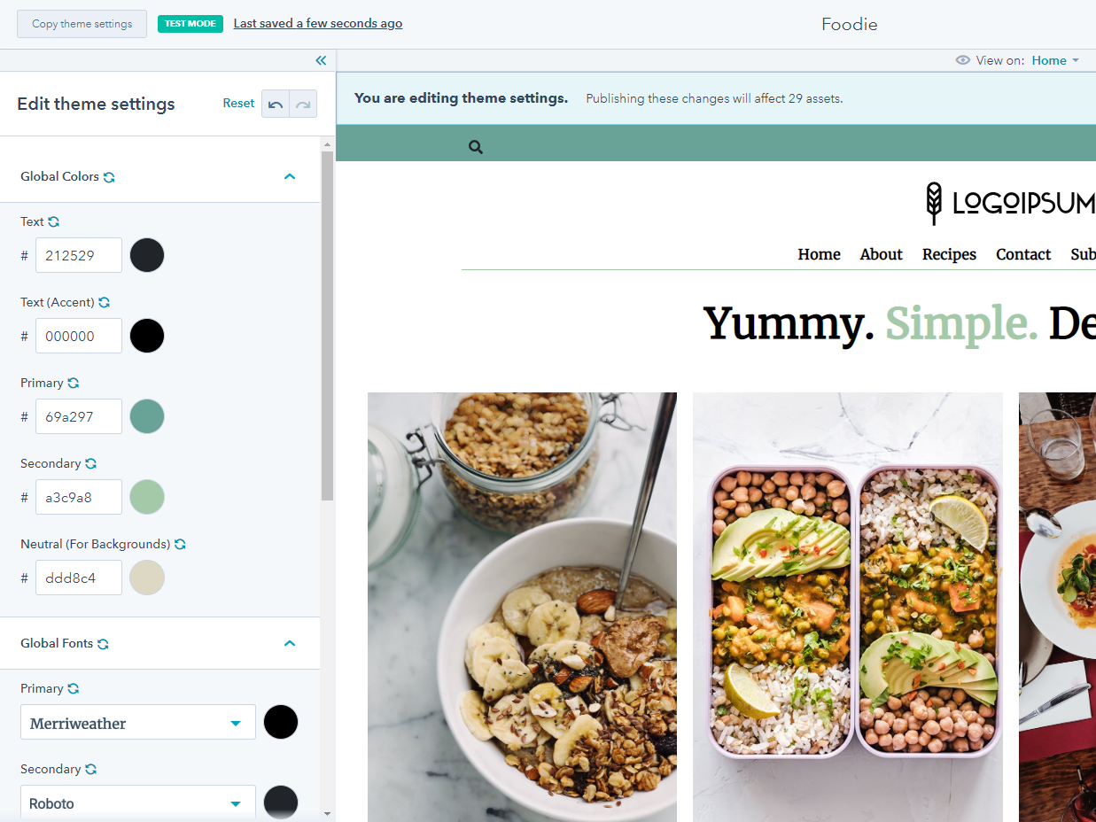 Foodie Theme by Stephanie O'Gay Garcia